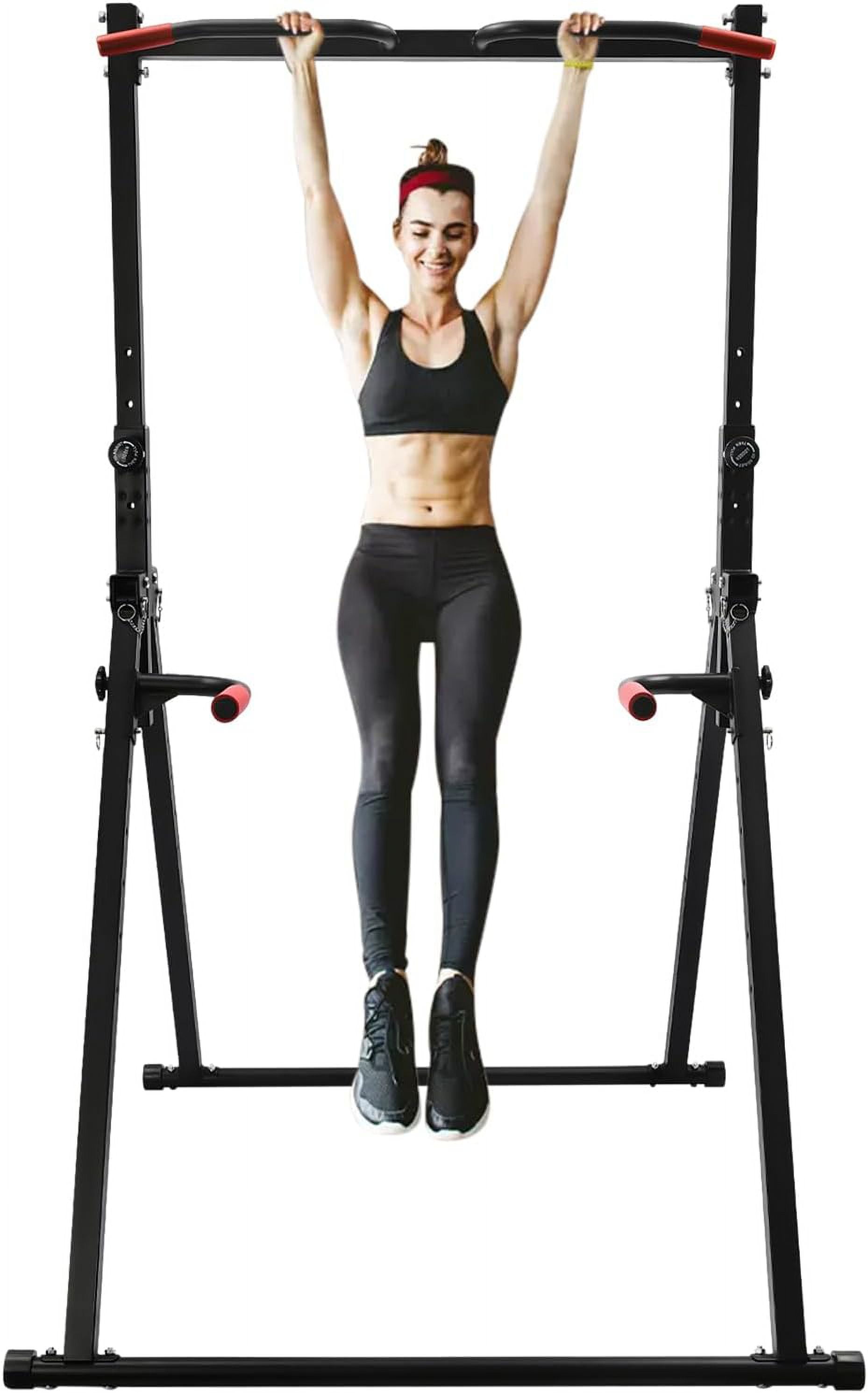 440 LBS Pull up Bar Free Standing, Adjustable Height Standing Pull Up Bar Dip Station for Home ...