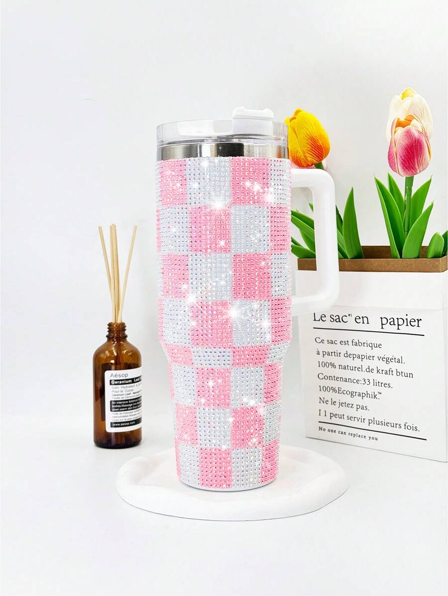440 Oz Stainless Steel Car Cup, Rhine-Diamond And Sippy Cup, Suitable ...