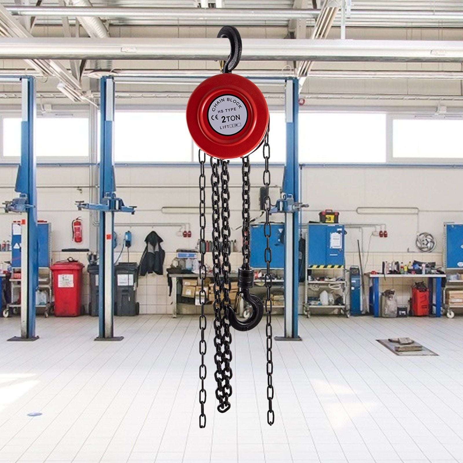 4400 LBS Hand Chain Hoist, 2 Ton Manual Chain Block w/8ft Lift, Durable ...