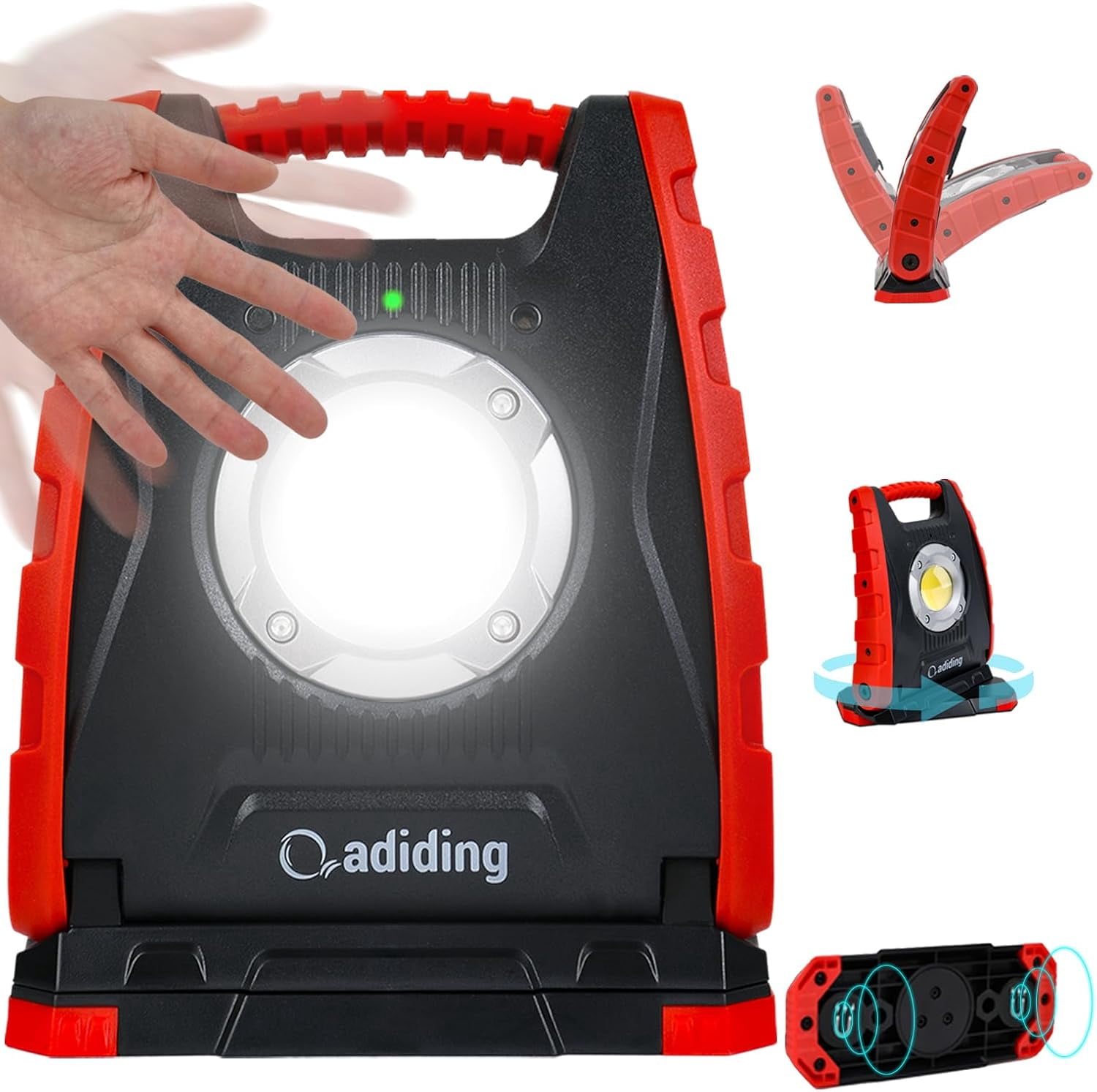 4400 rechargeable work lights, portable floodlights under hood work ...