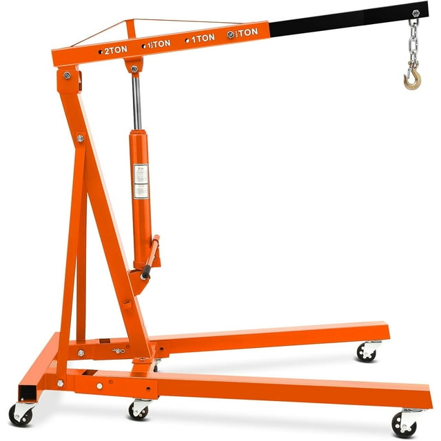 4400LBS Engine Hoist, Folding Hydraulic Hoists Cherry Picker, Heavy ...