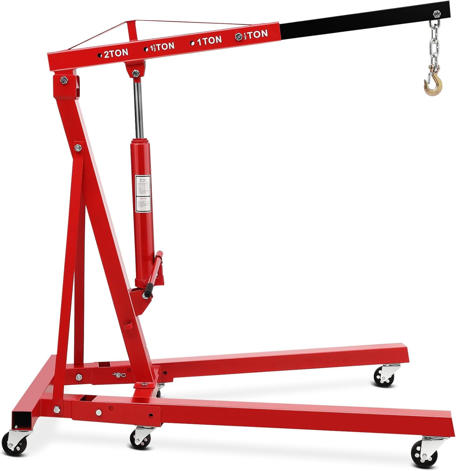 4400LBS Engine Hoist, Folding Hydraulic Hoists Cherry Picker, Heavy ...