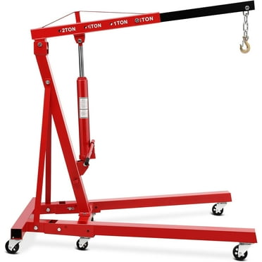 Lumiparty 2 Ton Folding Engine Hoist with Lever, 4400LB Hydraulic ...