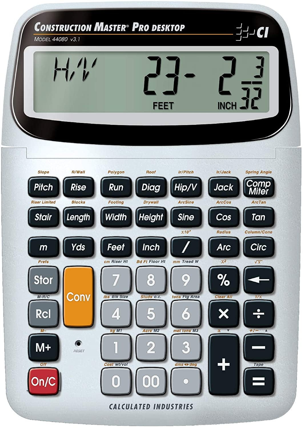 44080 Construction Master Pro-Desktop Advanced Math Feet-Inch-Fraction ...
