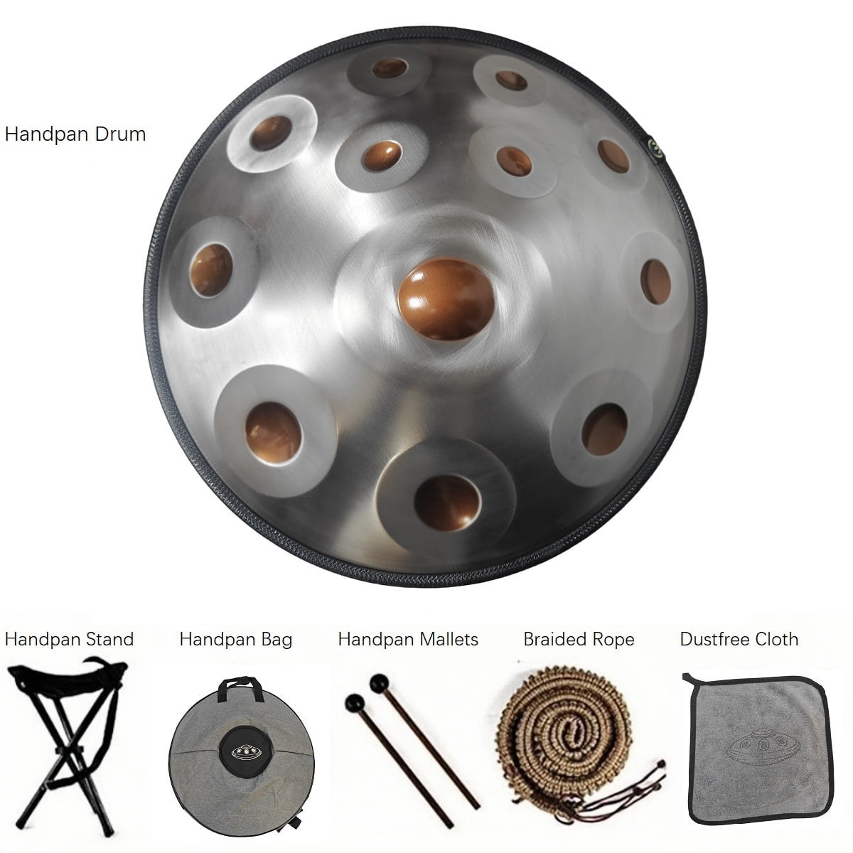 440HZ Percussion Instrument Steel Tongue Drum Kurd D Minor 12 Notes ...