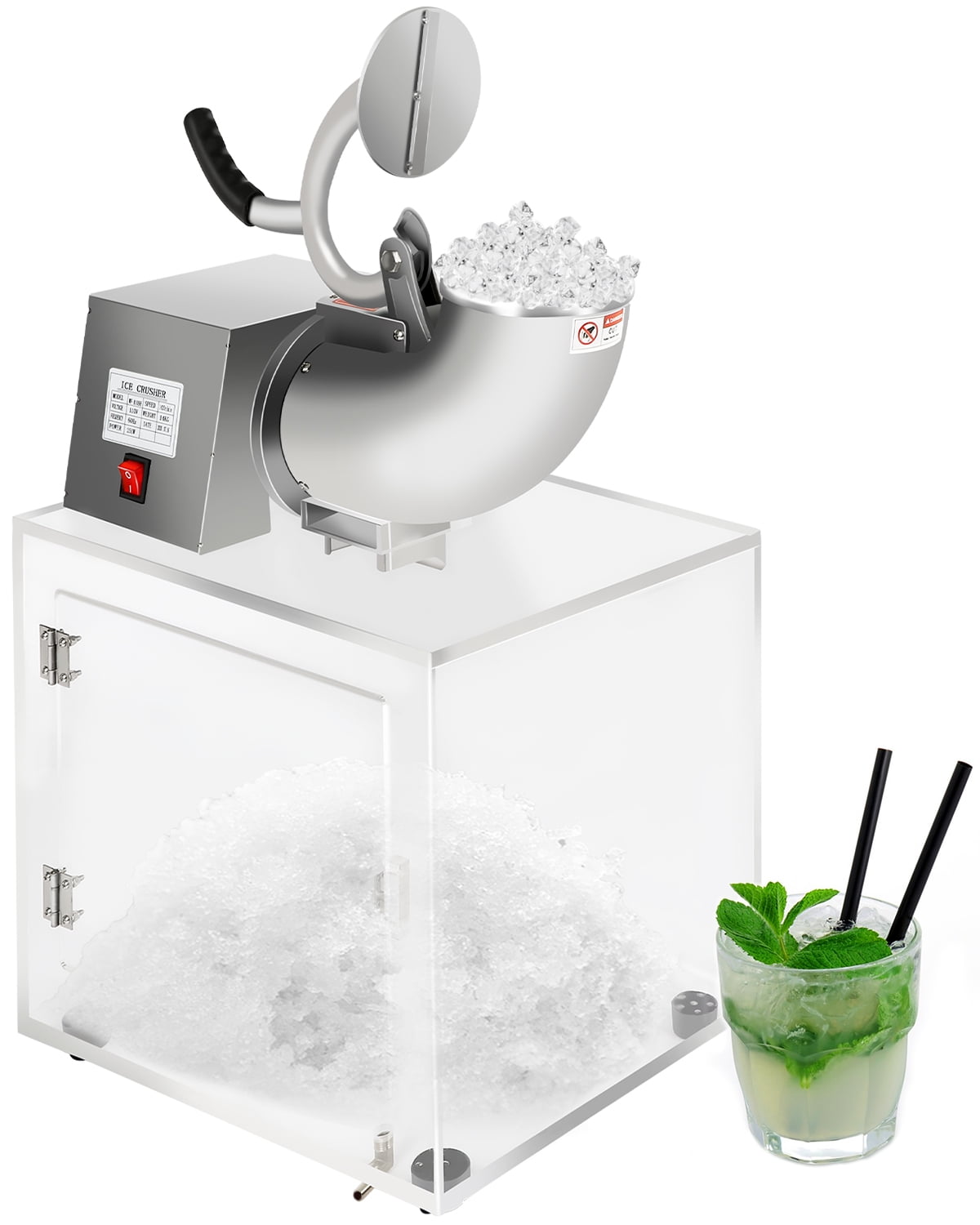 440LBS/H 300W Electric Snow Cone Machine Commercial Ice Crusher , ETL ...