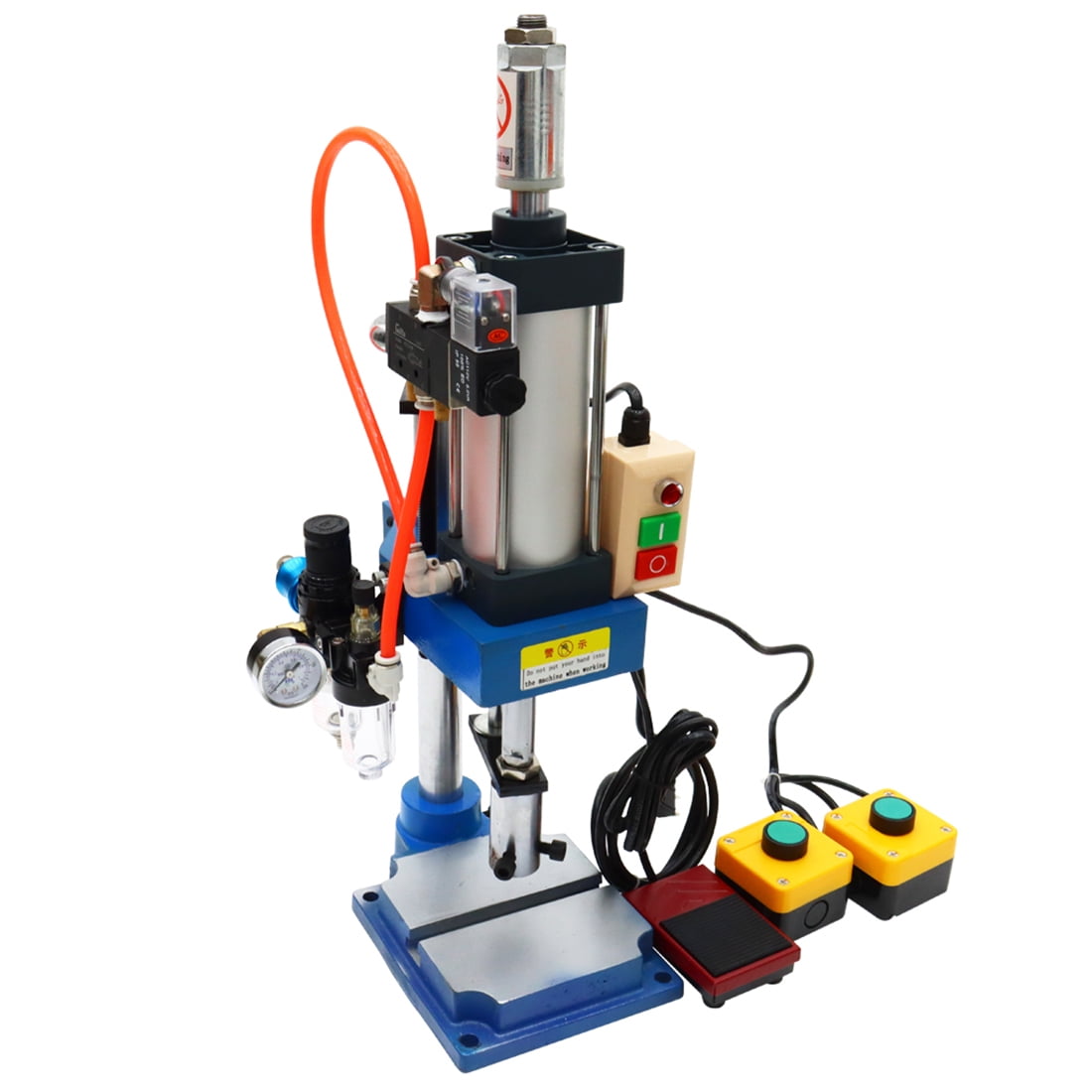 440Lb/200kg Pneumatic Punch Machine Milling Machine with 2 Buttons for ...