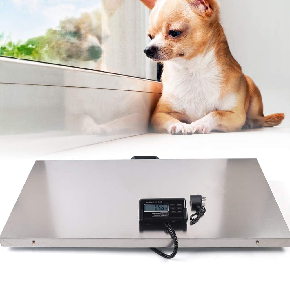 440Lbs Digital Pet Scale, PCR-2126 Livestock Floor Animal Pet Vet Dog ...