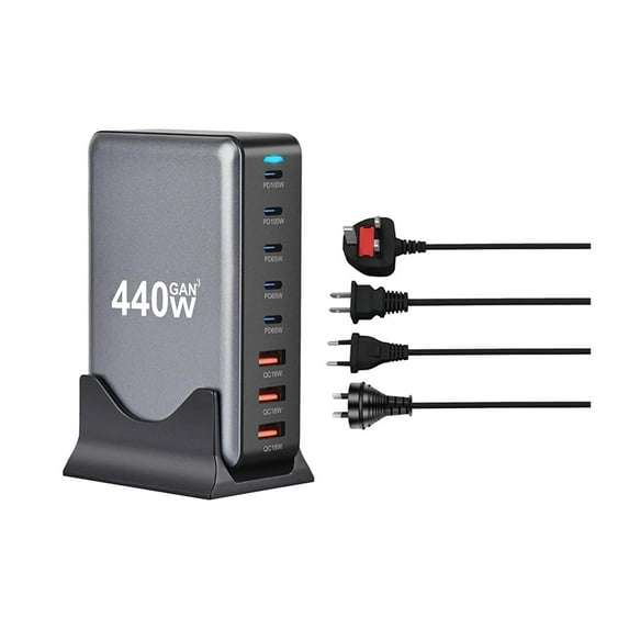 440W Desktop Phone Charger PD Fast Charging Power Adapter for Tablet ...