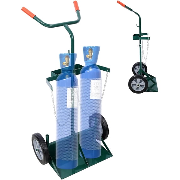 440lbs Capacity Welding Cylinder Hand Truck, Large Dual Oxygen ...