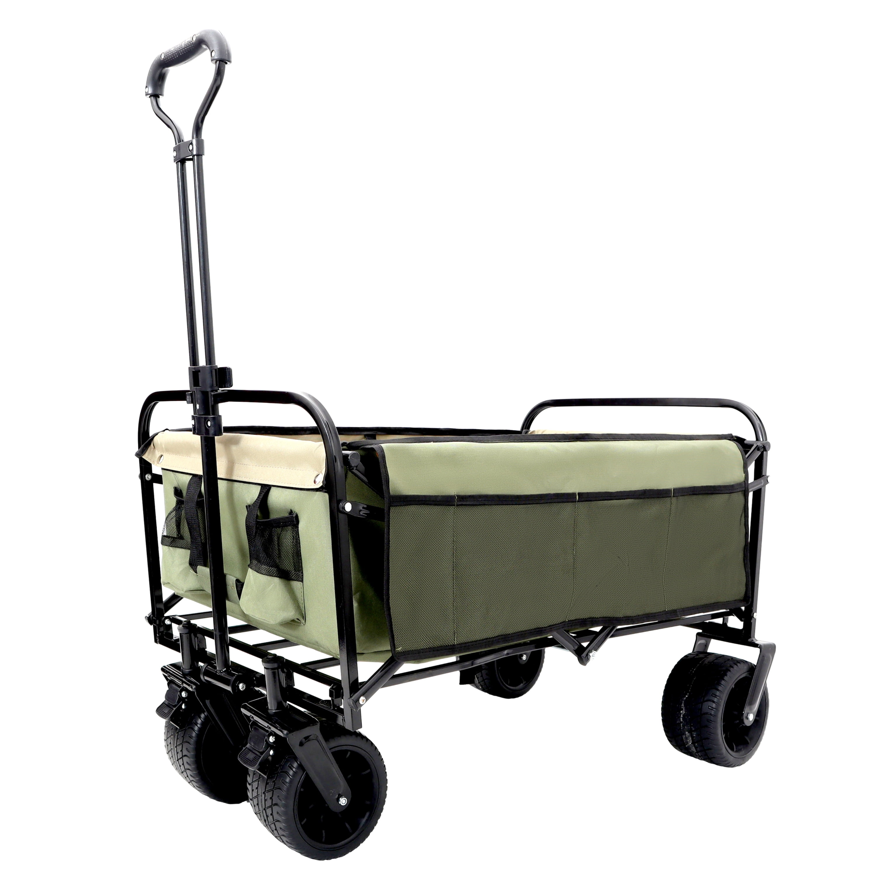 440lbs Collapsible Foldable Wagon Cart with strapping system ,Beach ...