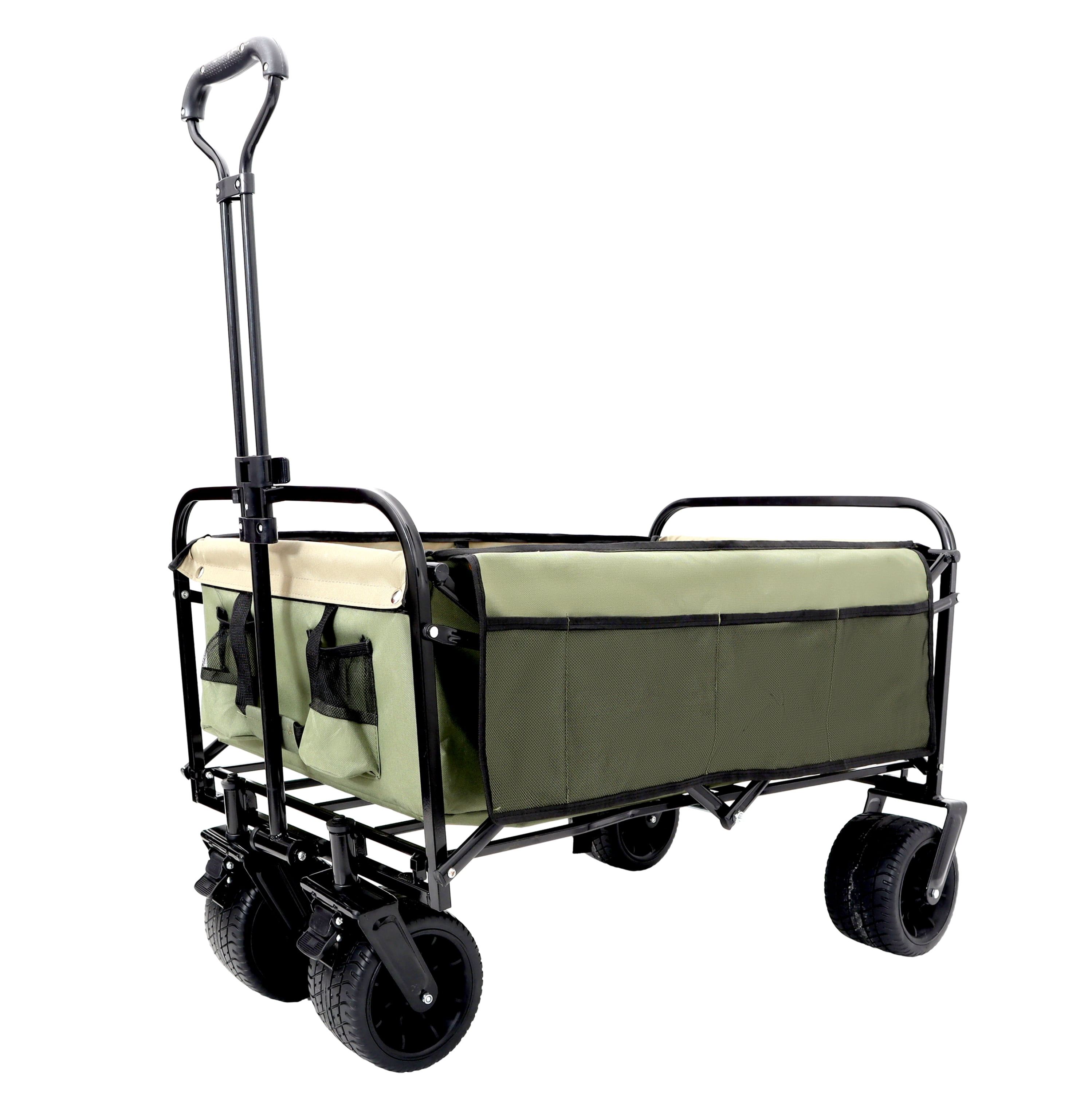 440lbs Collapsible Wagon Cart - Beach Wagon Utility Cart with Liner ...