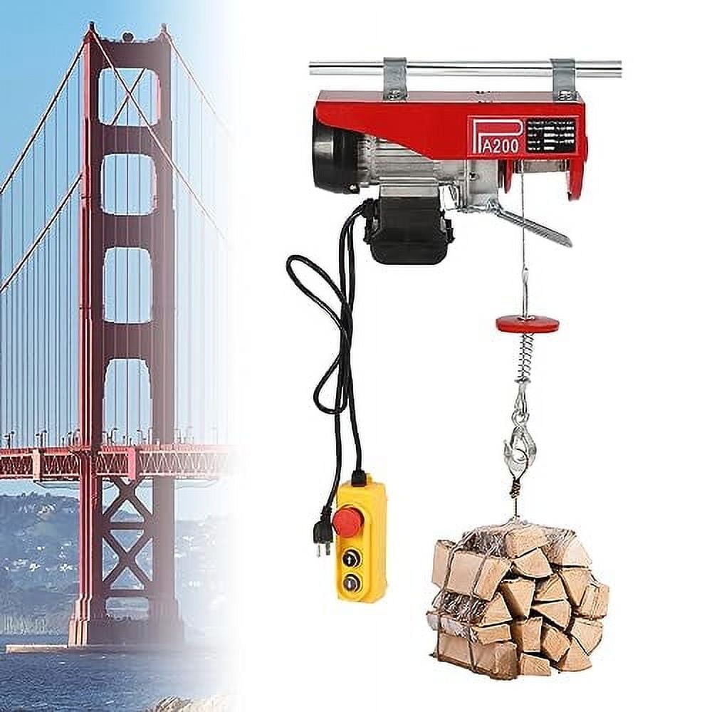 440lbs Electric Hoist w/Wired Remote Control, 110v Electric Hoist with ...