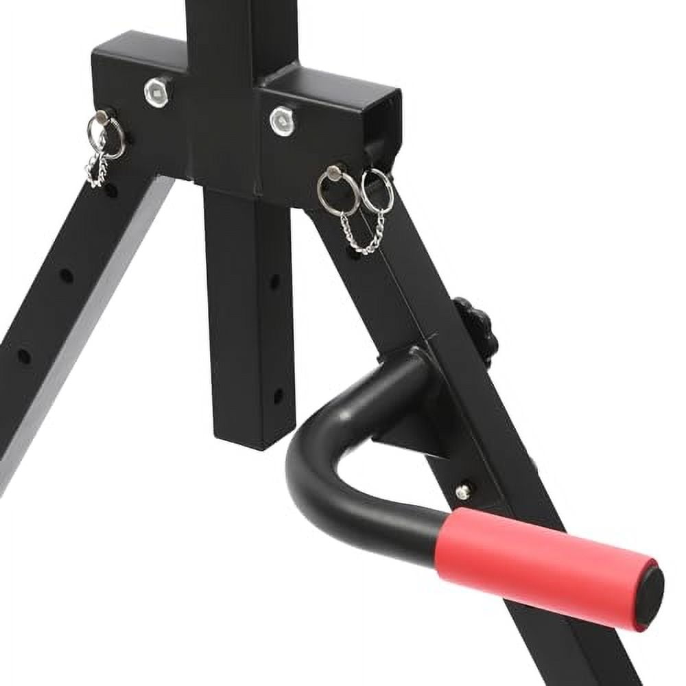 440lbs Foldable Power Tower Dip Station, Adjustable Height Pull Up Bar ...