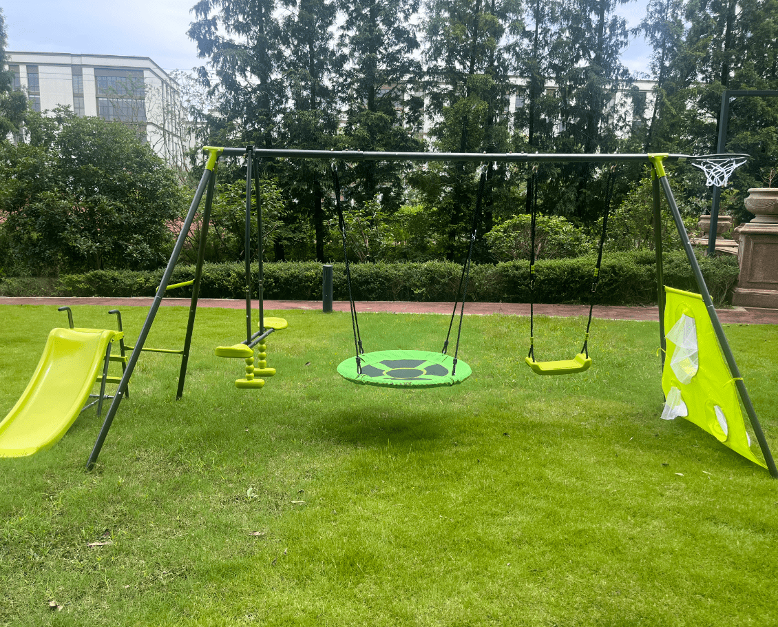 440lbs Swing Sets for Backyard,Heavy Duty Large Metal Swing Frame for ...