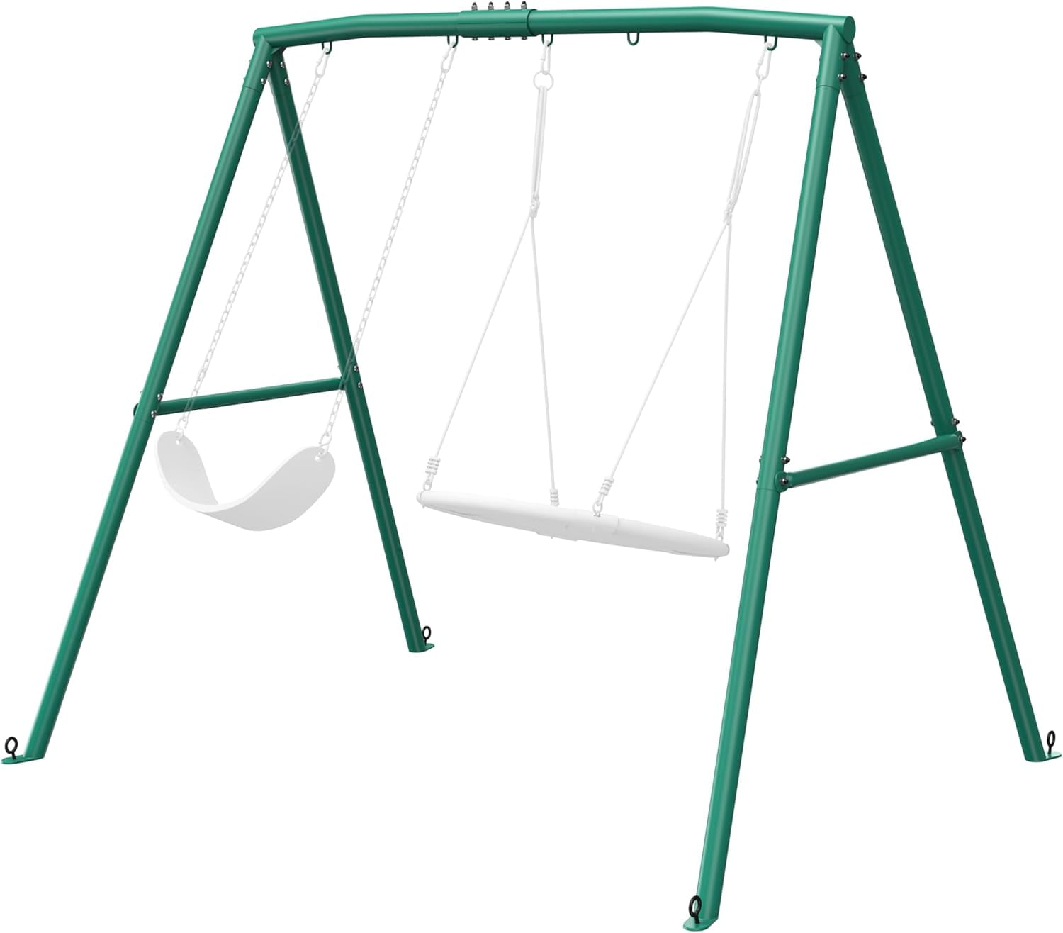 440lbs Swing Stand Frame, Heavy Duty Metal Swing Set Frame with Ground ...