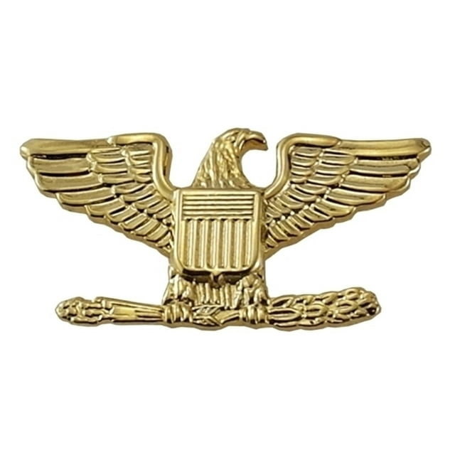 4413MG Metal Rank Insignia, Col. Eagle, Gold, PR - Walmart.com