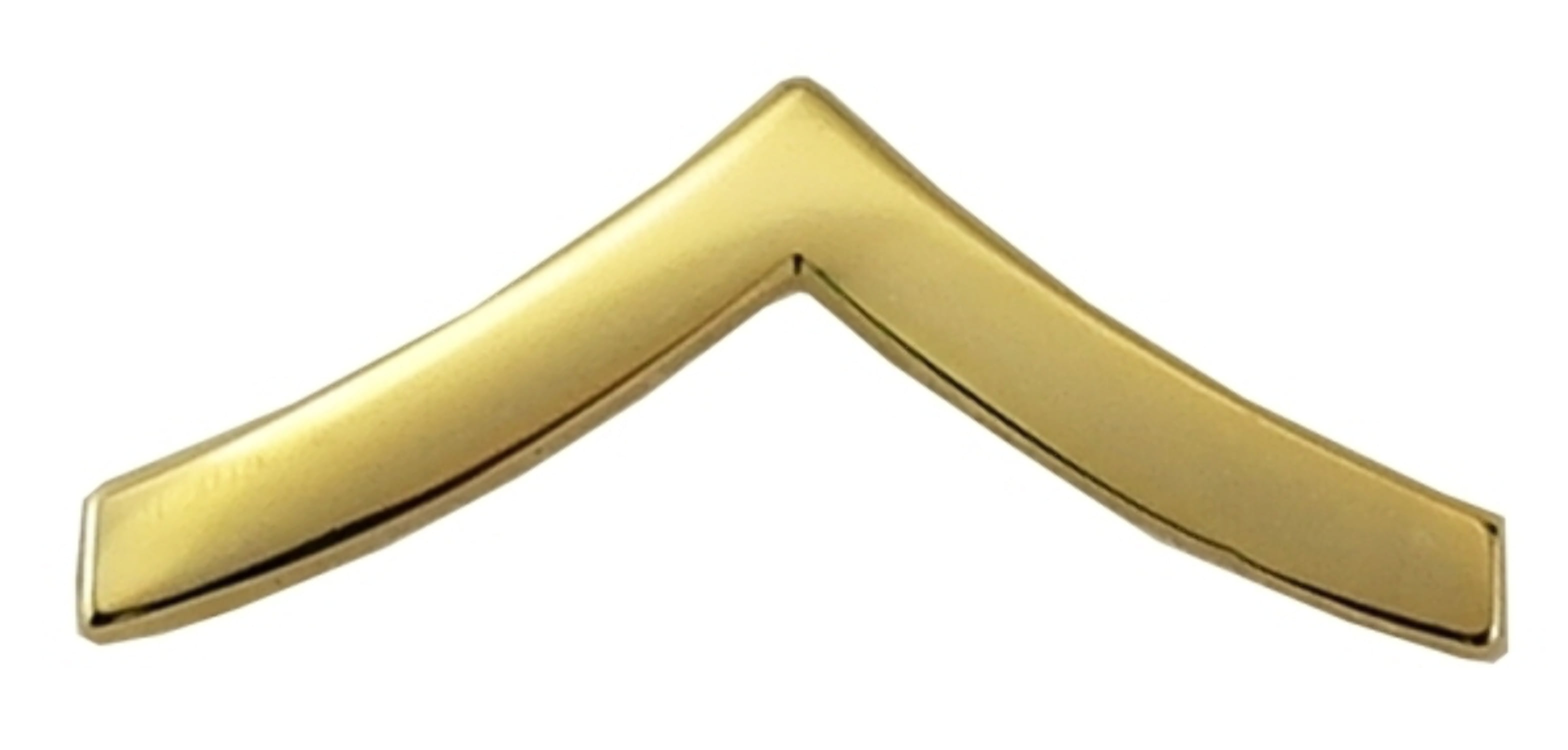 4419RG Metal Rank Insignia, PVT. Chevron, Gold, PR - Walmart.com