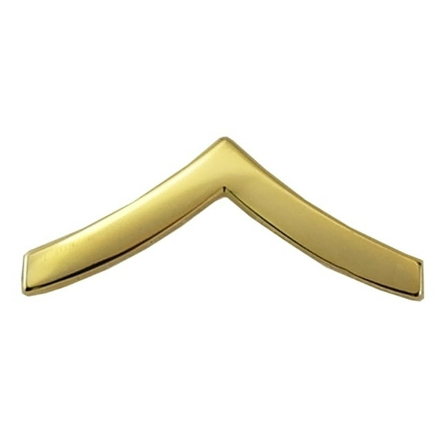 4419RG Metal Rank Insignia, PVT. Chevron, Gold, PR - Walmart.com