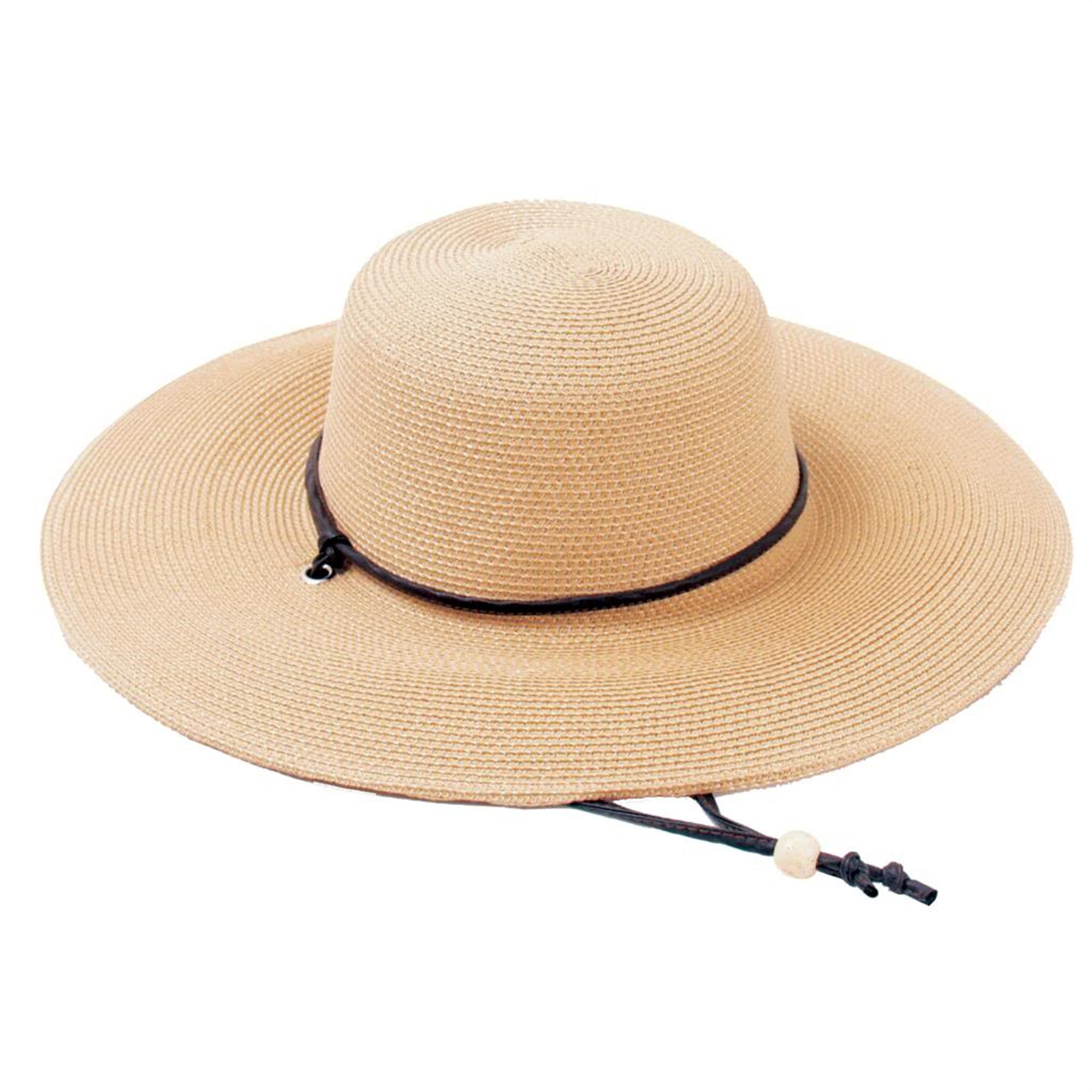 442LB01 Siz 1 Light Brown Wide Brim Braided Hat - Walmart.com