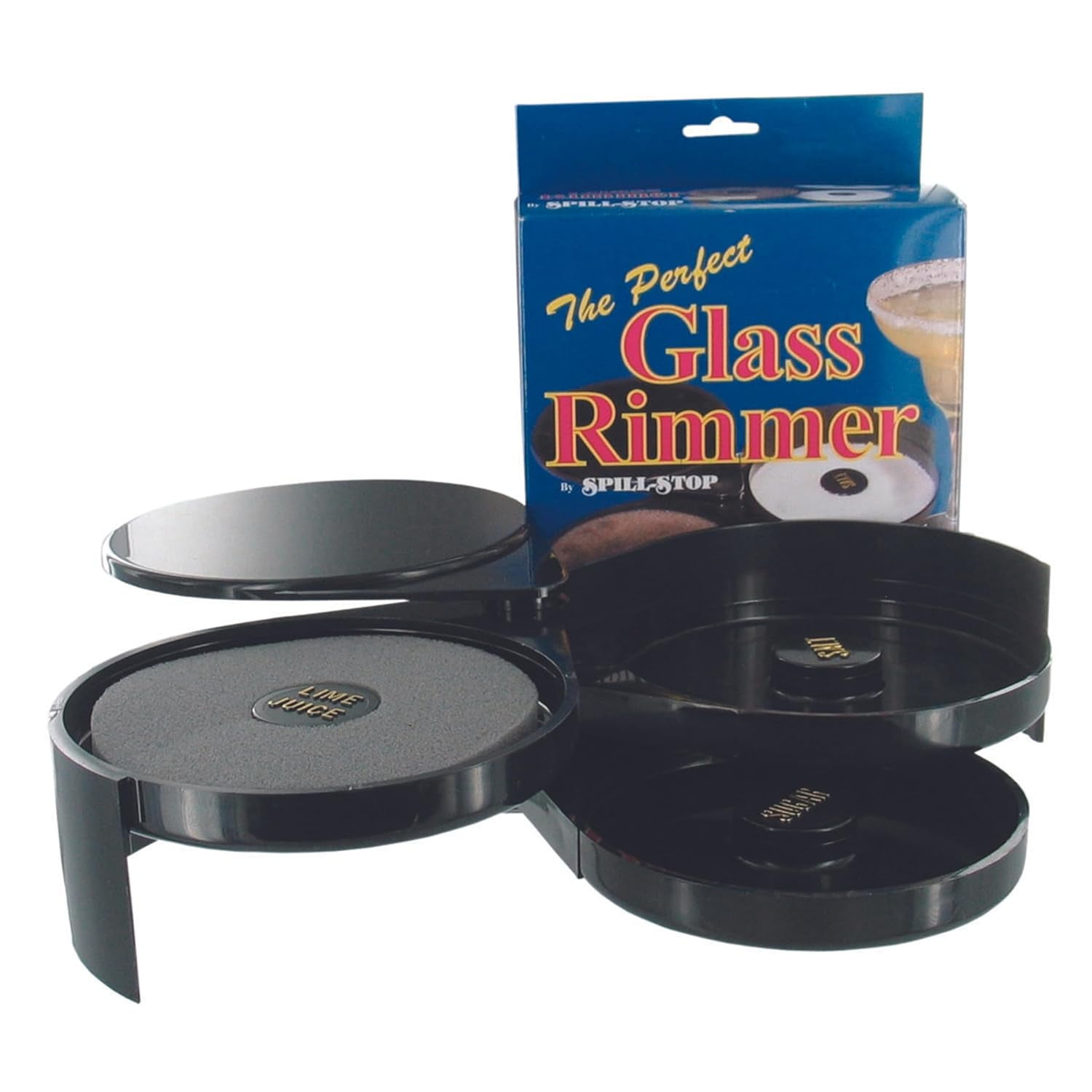 444-00 3 Tier Bar Glass Rimmer, Salt, Lime, Sugar, Rim 5-1/4" Glass ...