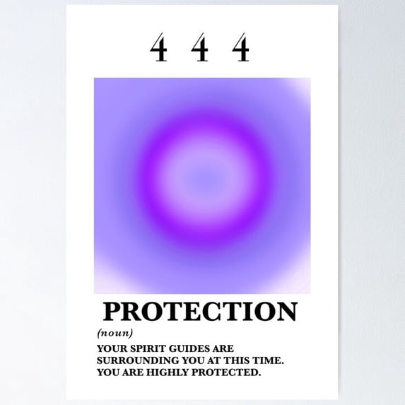 444 ANGEL NUMBER AURA 444 UNFRAMED Poster, 8x12 - Walmart.com