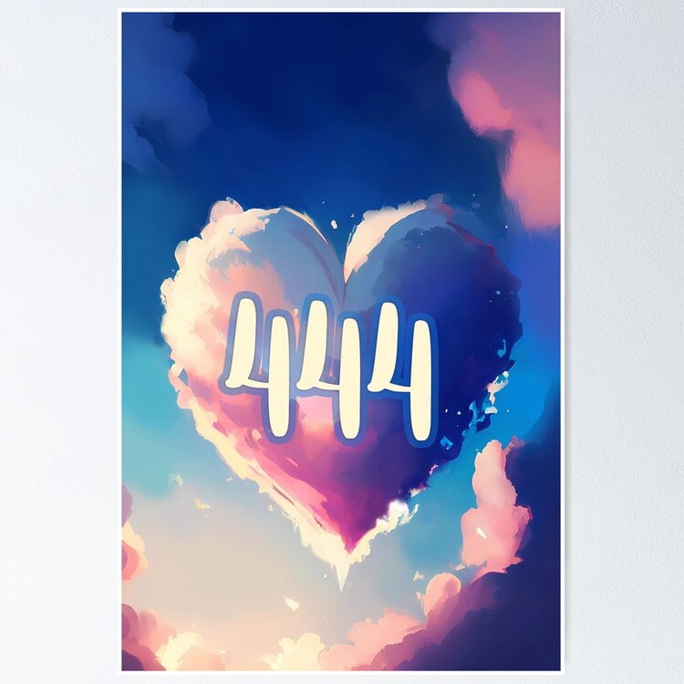 444 Angel Number: A Tapestry Of Cosmic Serenity Poster- Unframed Poster ...