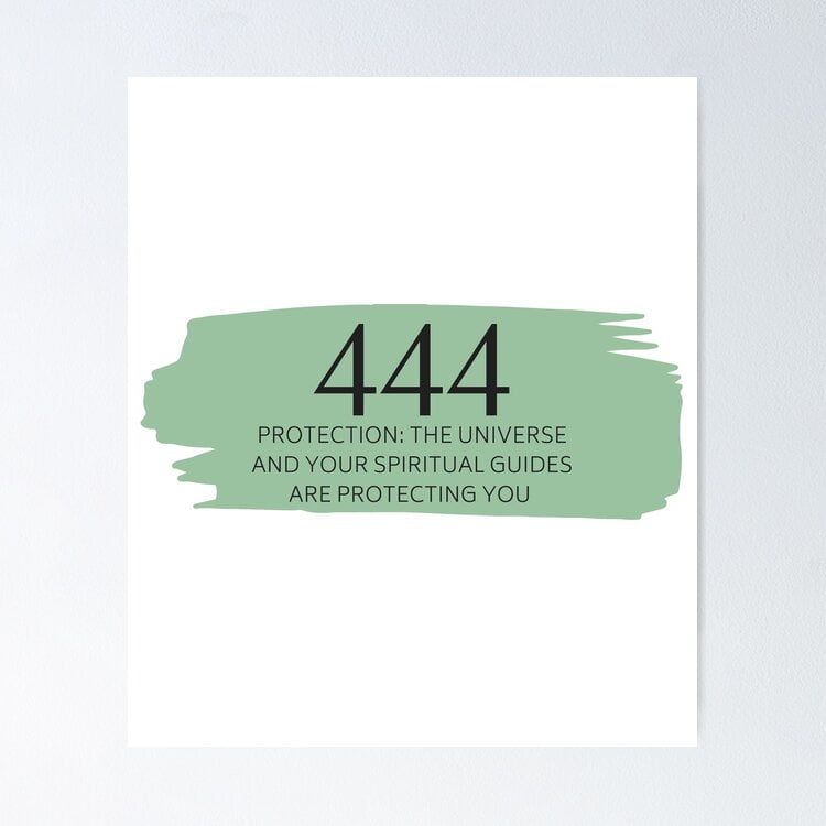 444 Angel Number Green Poster- Unframed Poster | Wall Art | Perfect For Home Decor & Gifts ...