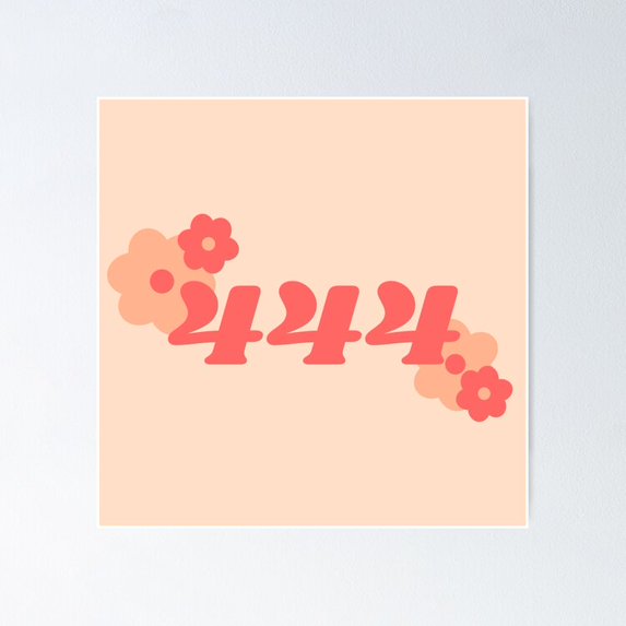 444 |Angel Number Poster- Unframed Poster | Wall Art | Perfect For Home Decor & Gifts, 16x24 ...