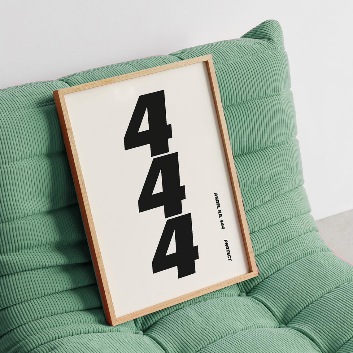 444 Angel Number Print, Bold Y2K Print Home Decor #806, Unframed Canvas ...