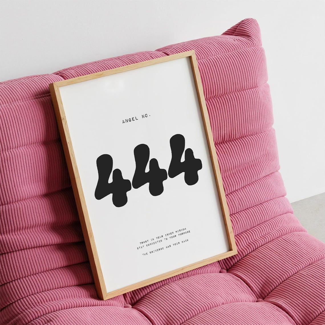 444 Angel Number Print, Minimalist Spiritual Wall Art Home Decor #750 ...