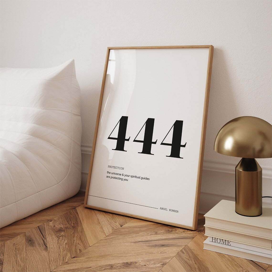 444 Angel Number Print, Minimalist Spiritual Wall Art Home Decor #947 ...