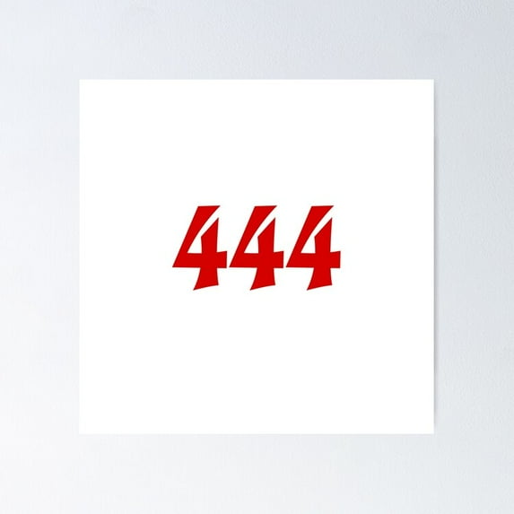 444 Angel Number Red Poster- Unframed Poster | Wall Art | Perfect For Home Decor & Gifts, 18x24 ...