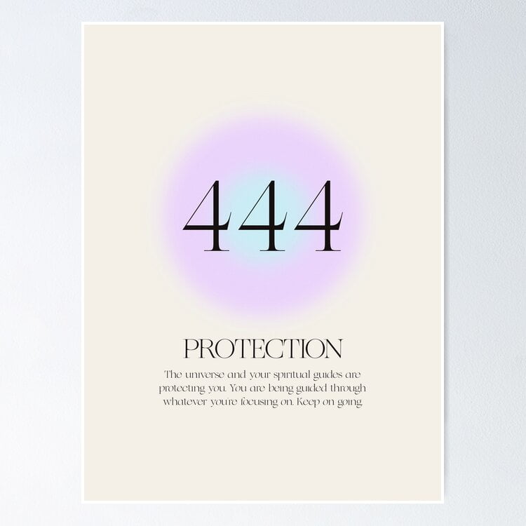 444 'Intuition' Angel Number UNFRAMED Poster, 8x12 - Walmart.com