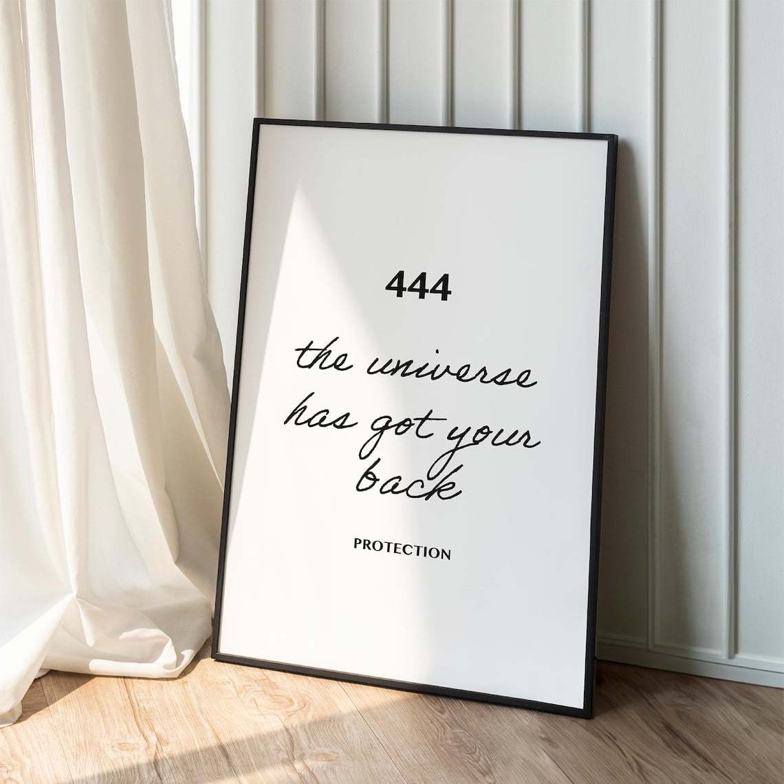 444 Print, Angel Number Meaning Spiritual Protection, Universe ...