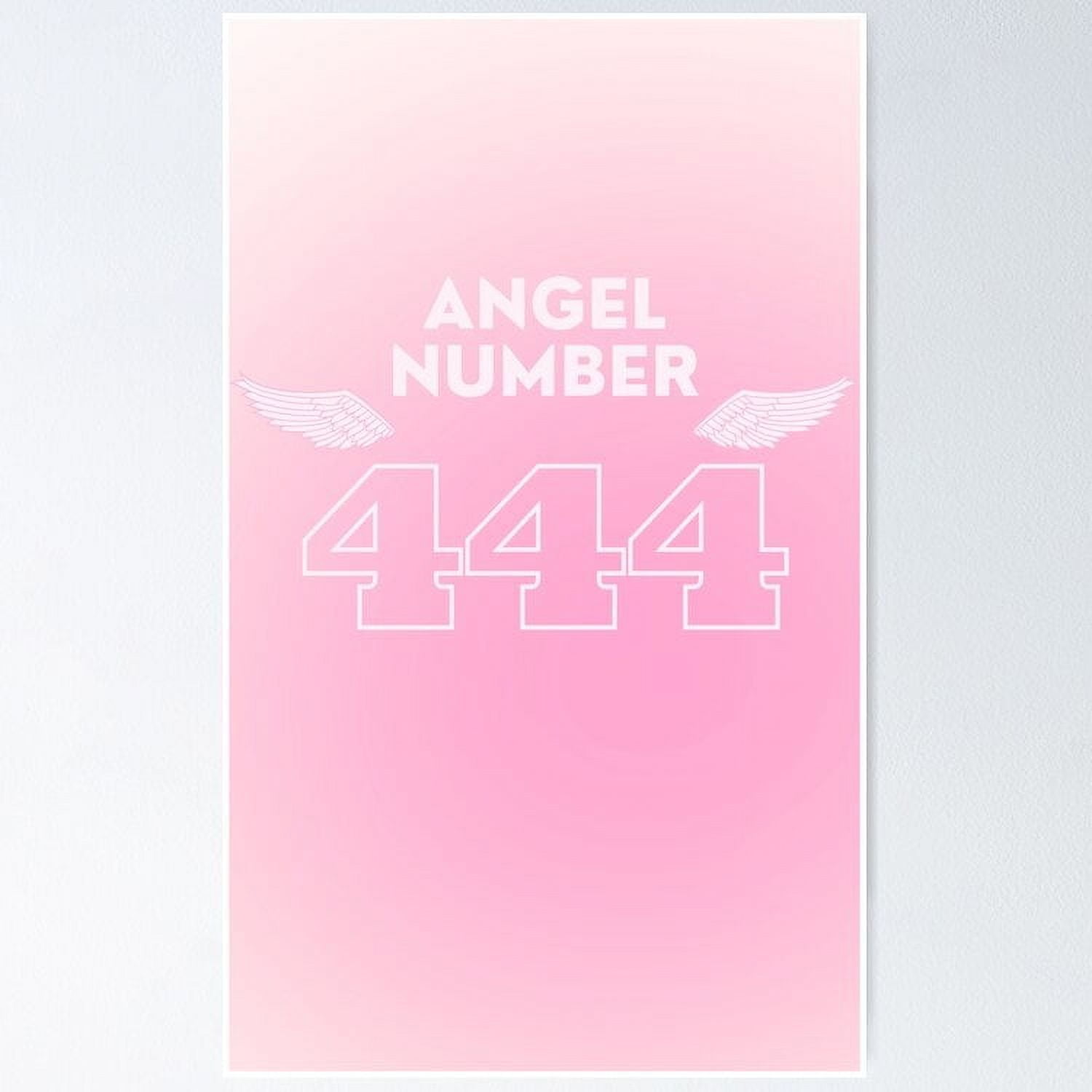 444 angel number with wings UNFRAMED Poster, 18x24 - Walmart.com