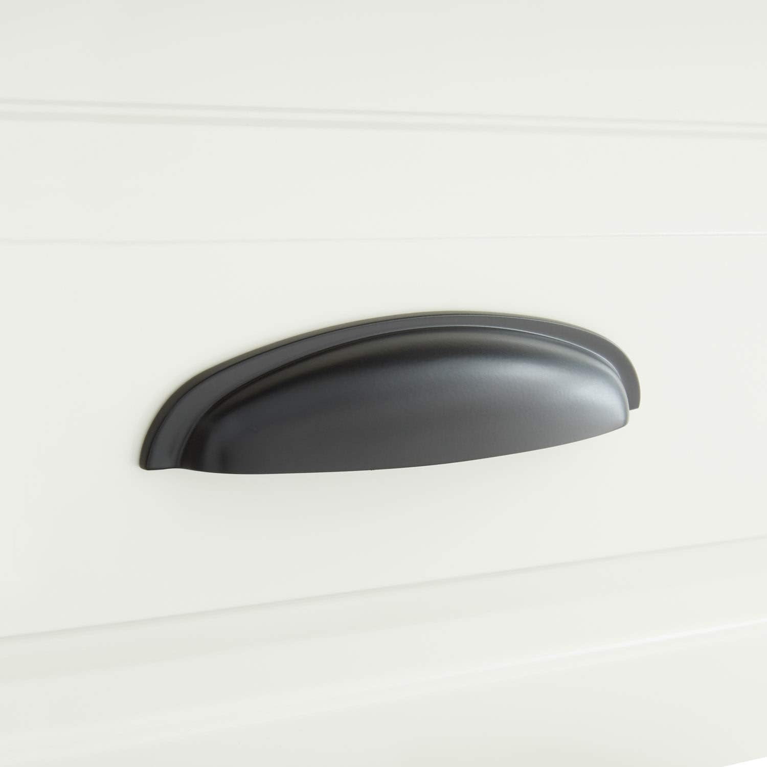 444231 Edvard 5 Inch Center to Center Cup Cabinet Pull - Matte Black ...