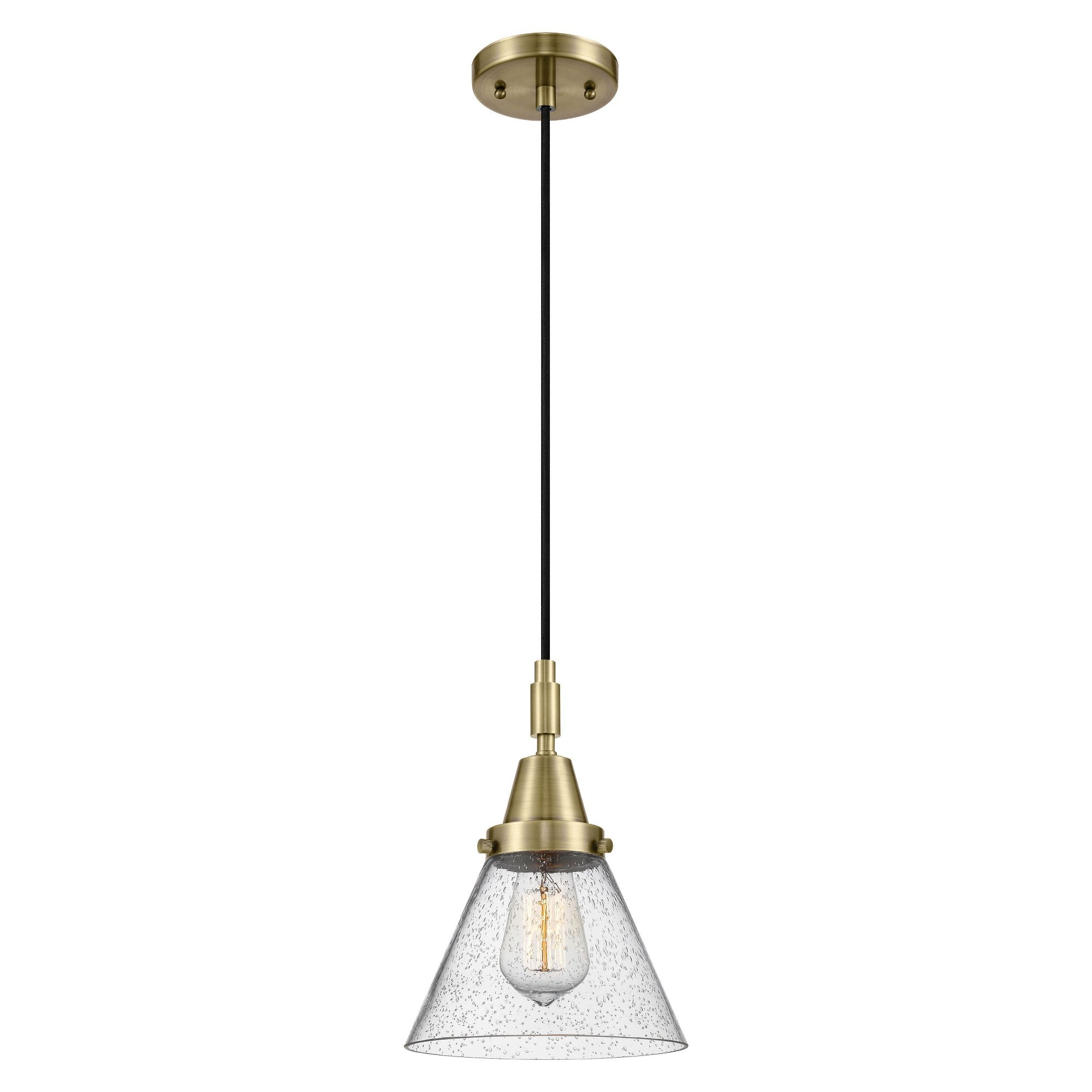447-1P-AB-G44 Innovations Lighting Cone - 1 Light Cord Hung Mini ...