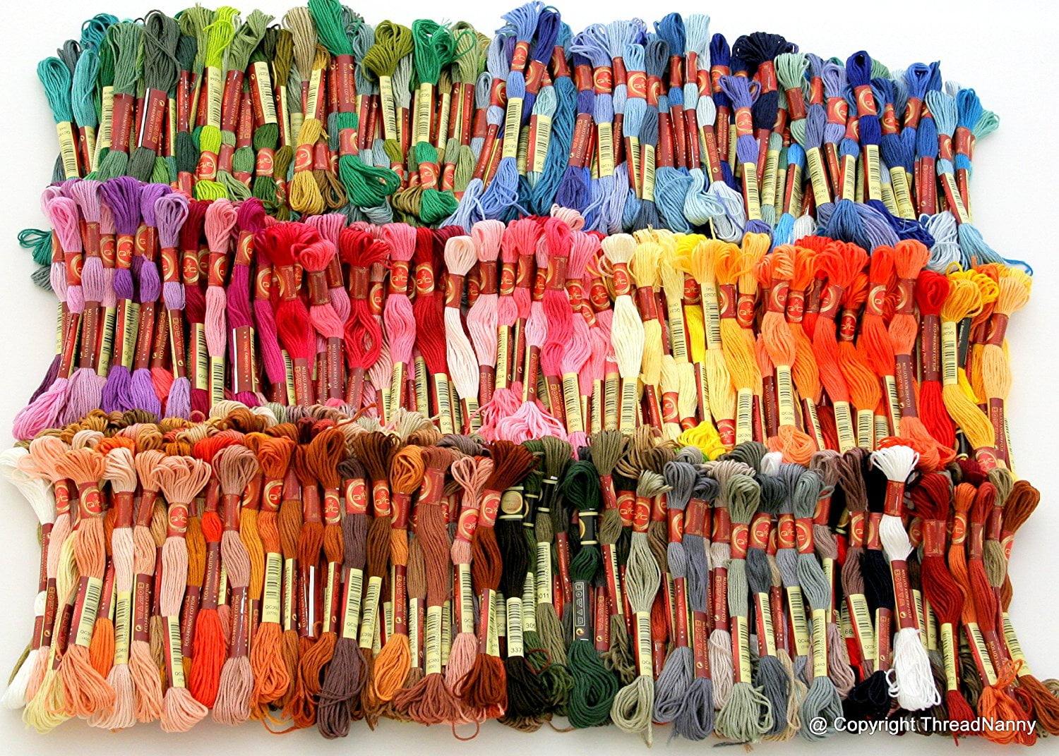 447 Colors for Embroidery Cross Stitch Threads Floss/Skeins Full range ...