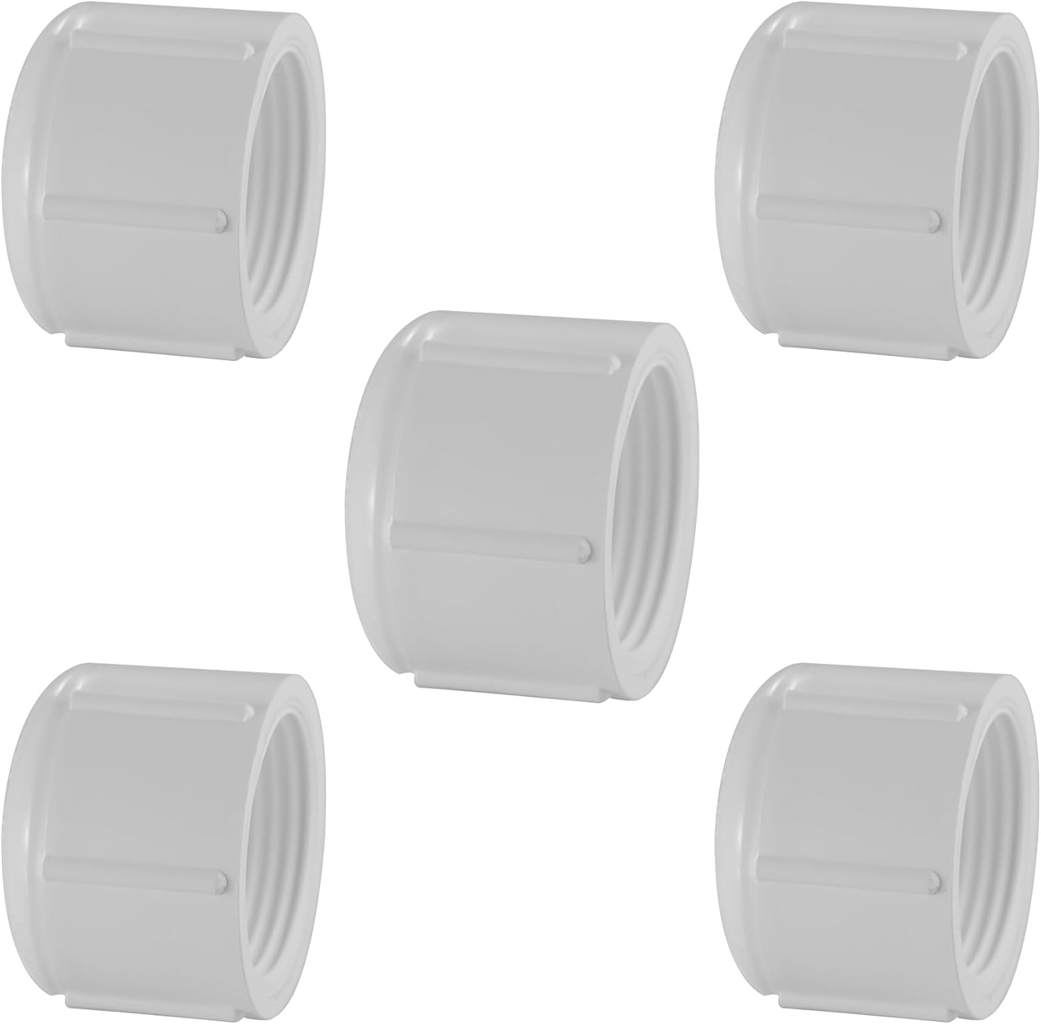 448 Series PVC Pipe Fitting - Cap - Schedule 40 (White) - 1/2" (FIPT) 5 ...