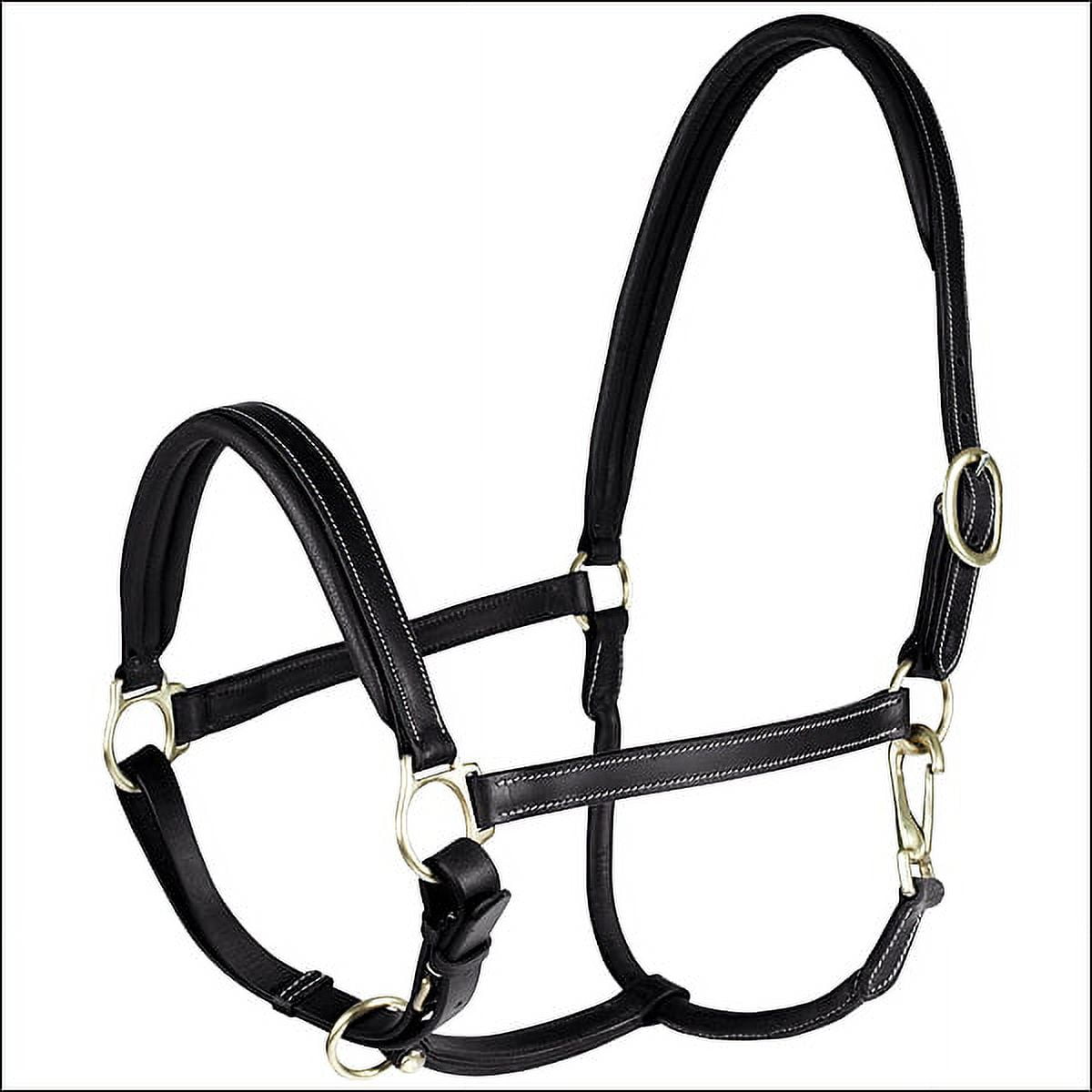44HZ X Full Horze Horse Soft Leather Double Stitched Largo Halter Neck ...