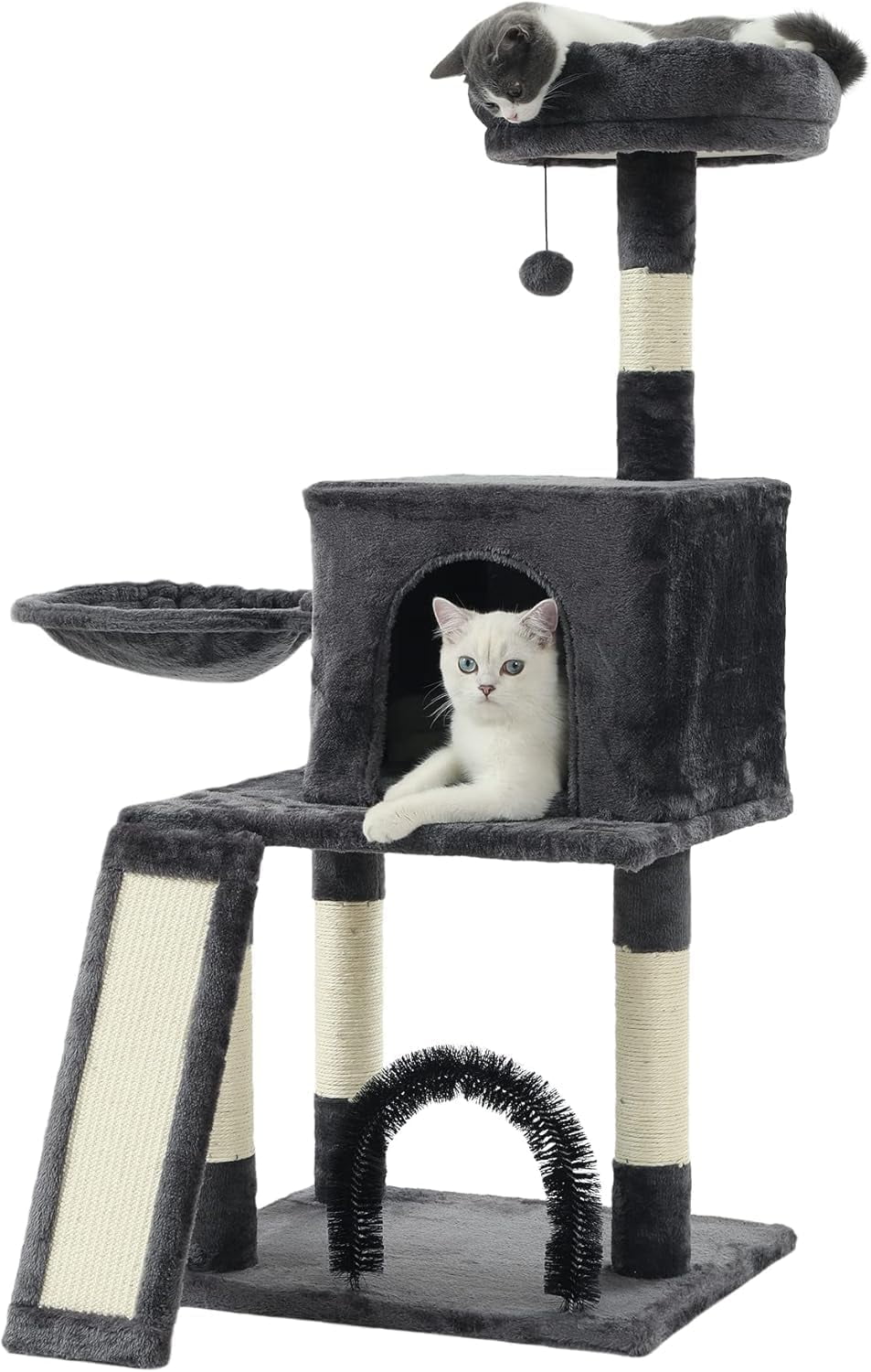 44IN Cat Tree for Indoor Cats - Multi-Level Cat Tower with Scratching ...