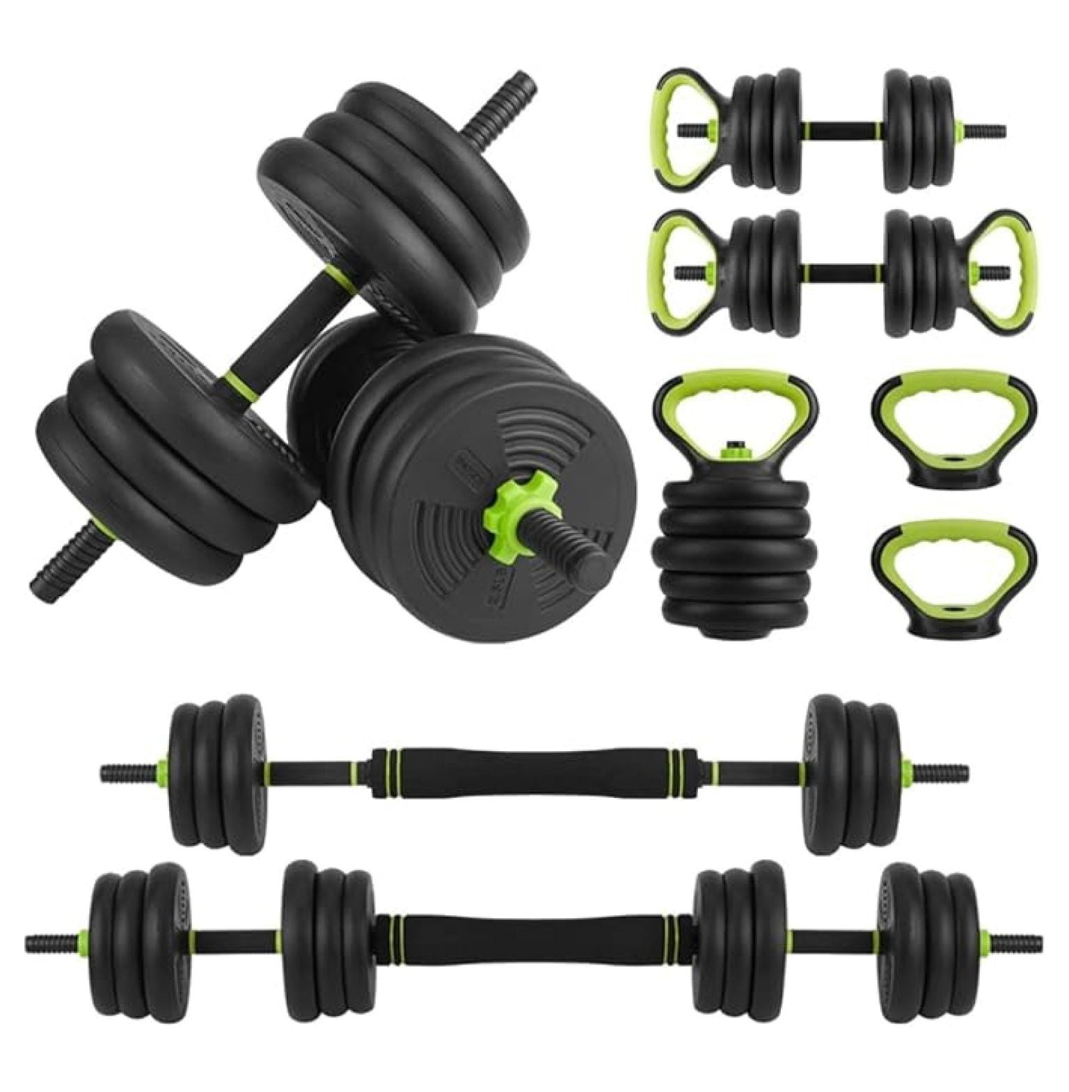 44LB Adjustable Weight Set, 4-In-1 Free Weights Used As Dumbbells ...