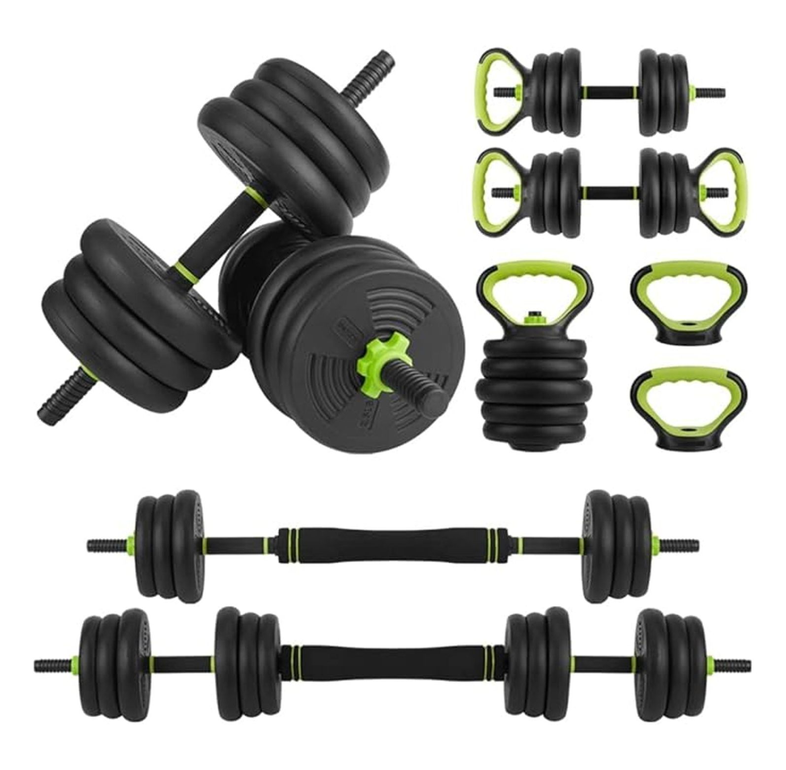 44LB Adjustable Weight Set, 4-In-1 Free Weights Used As Dumbbells ...