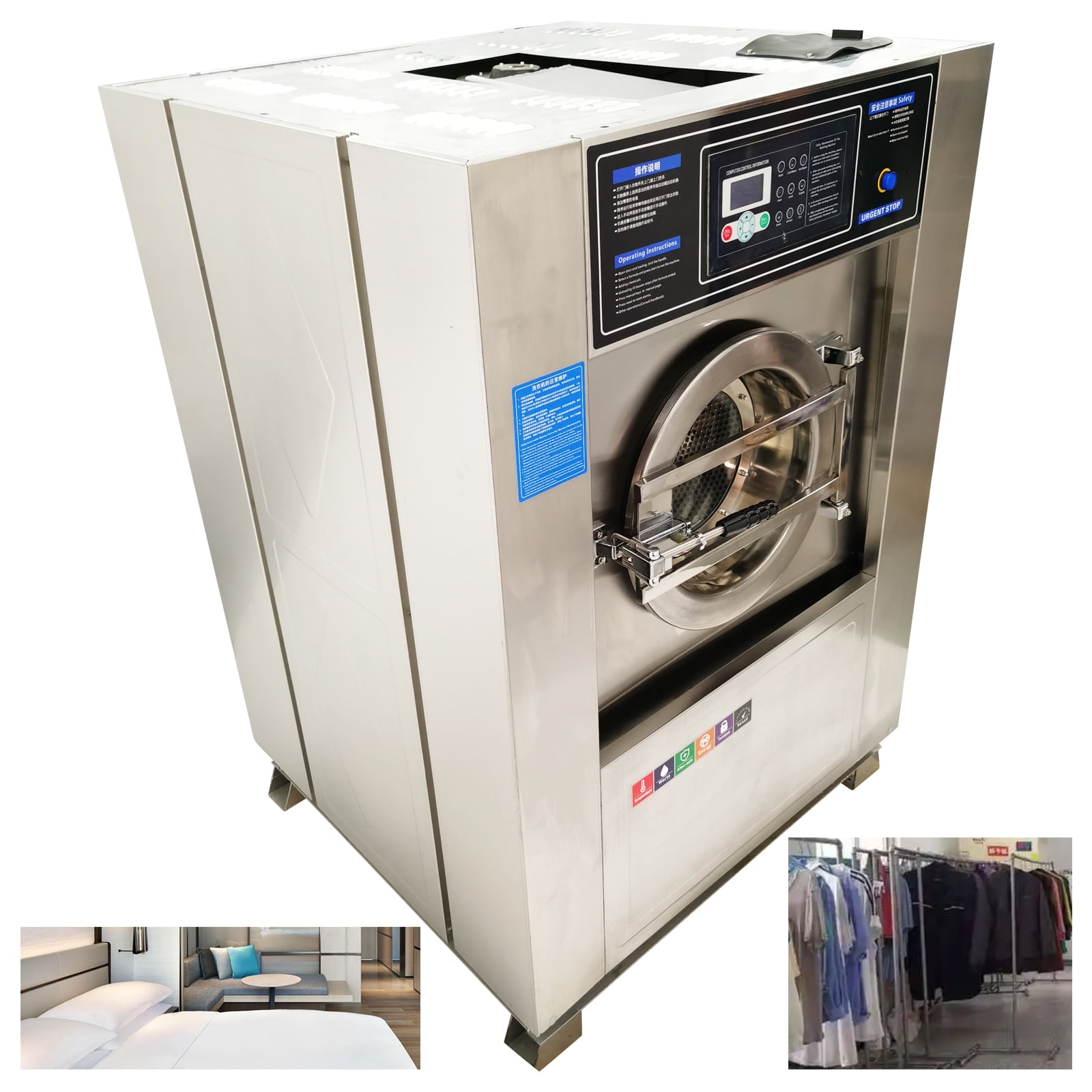 44LBS Washing All-in-One Elution Drying Machine Fully Automatic ...