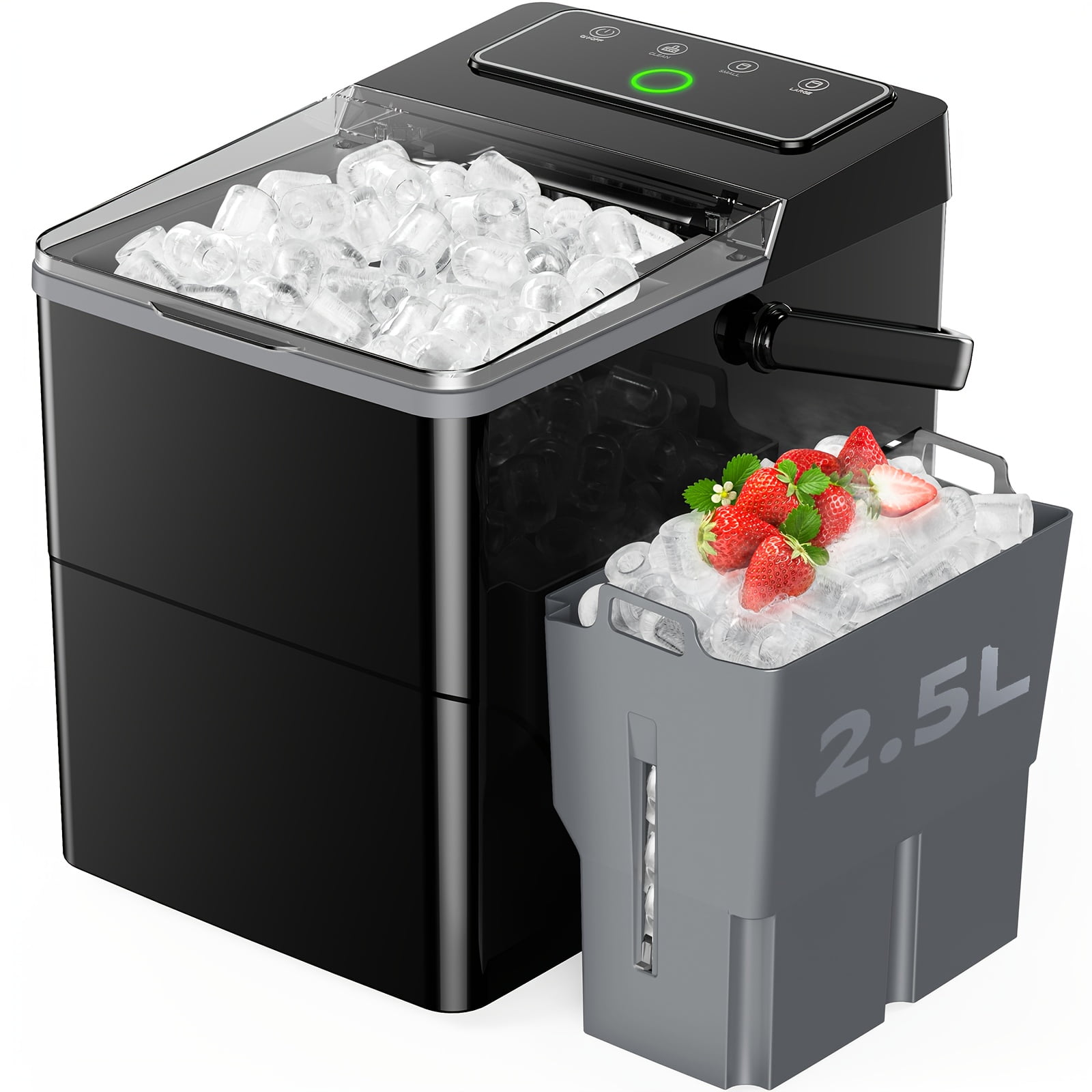 44Lbs Nugget or 26Lbs Bullet Ice Maker Machine - Portable, Soft ...