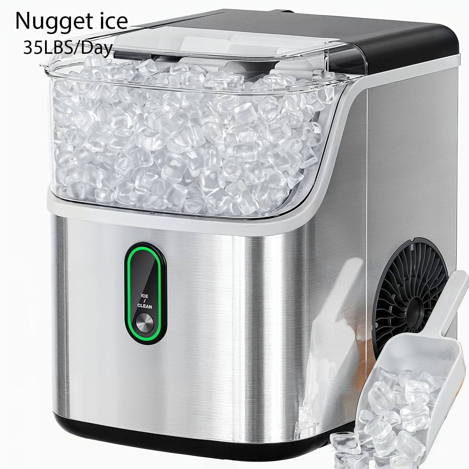 44Lbs Nugget or 26Lbs Bullet Ice Maker Machine - Portable, Soft ...