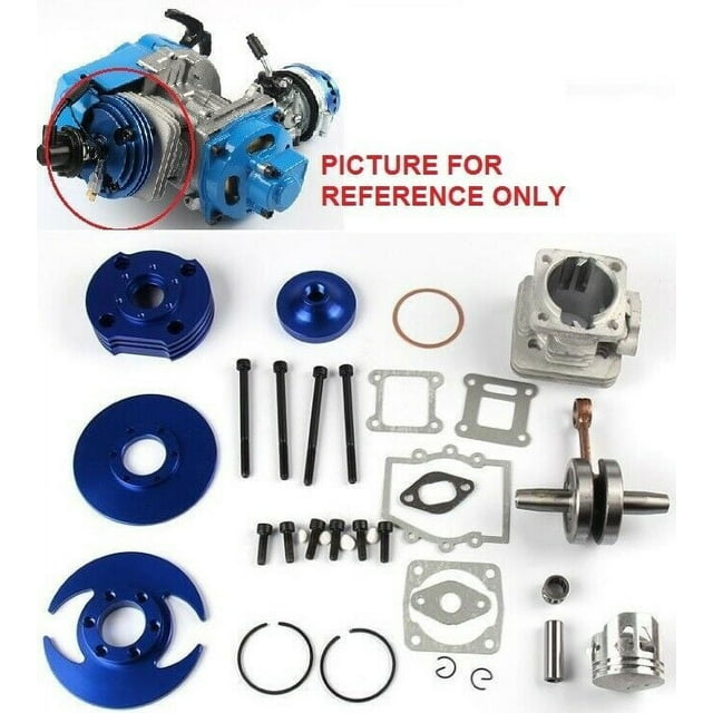 44MM BIG BORE TOP END CYLINDER KIT FOR POCKET BIKE 49CC 2 STROKE STAGE ...