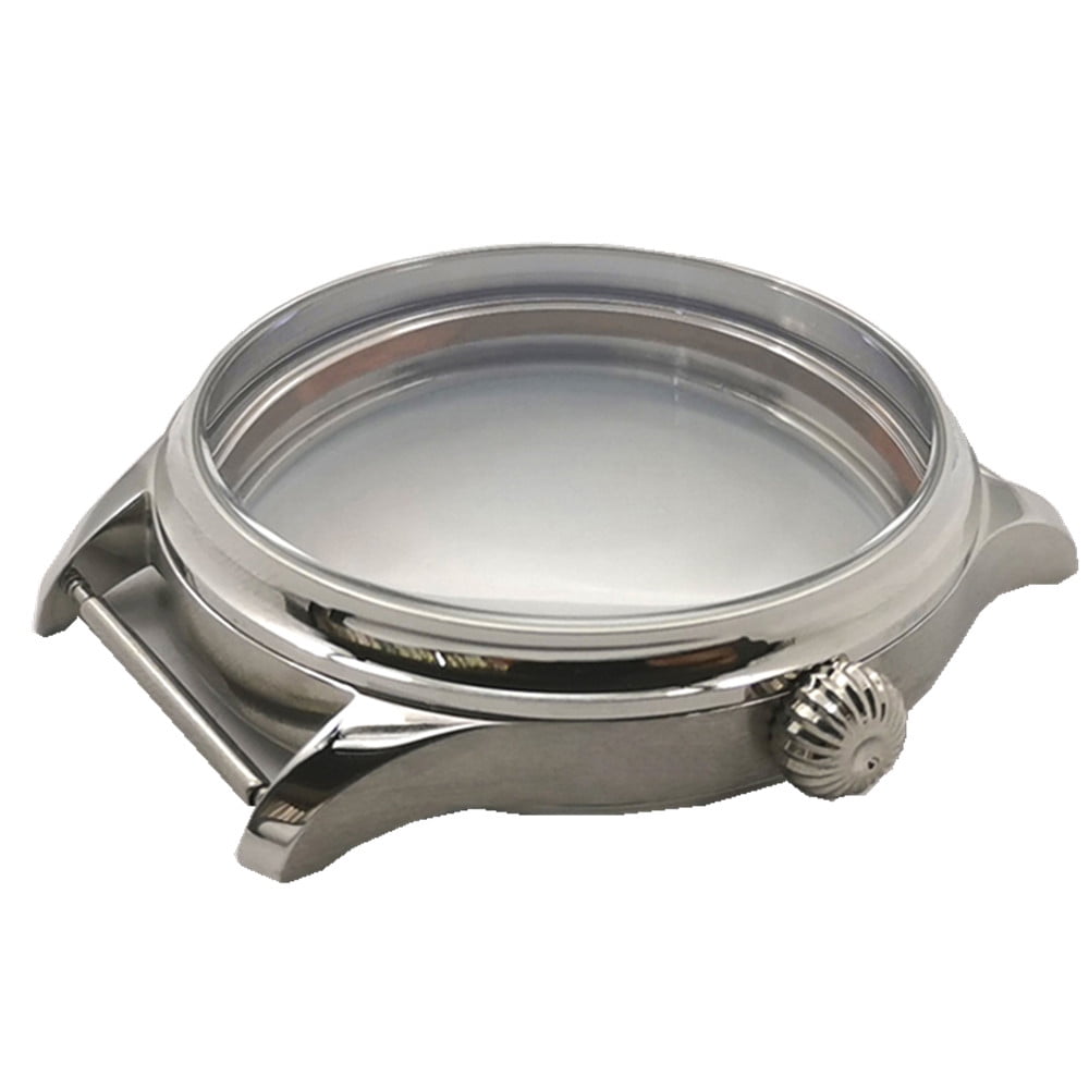 44MM Stainless Steel Watch Case Replacement Repair DIY Part Accessories ...