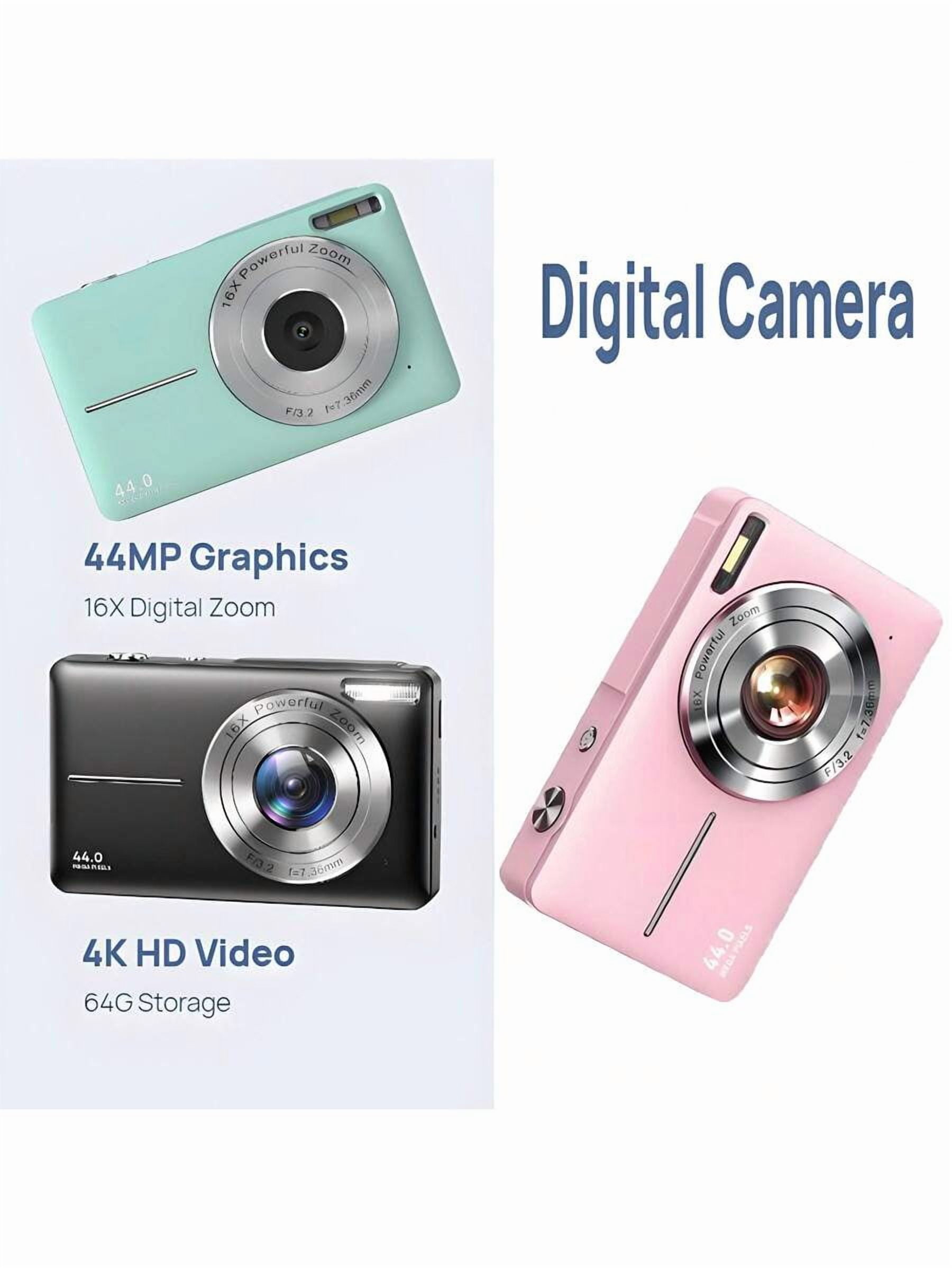 44MP HD Digital Camera with 16X Optical Zoom, FHD 1080P Video, Image ...